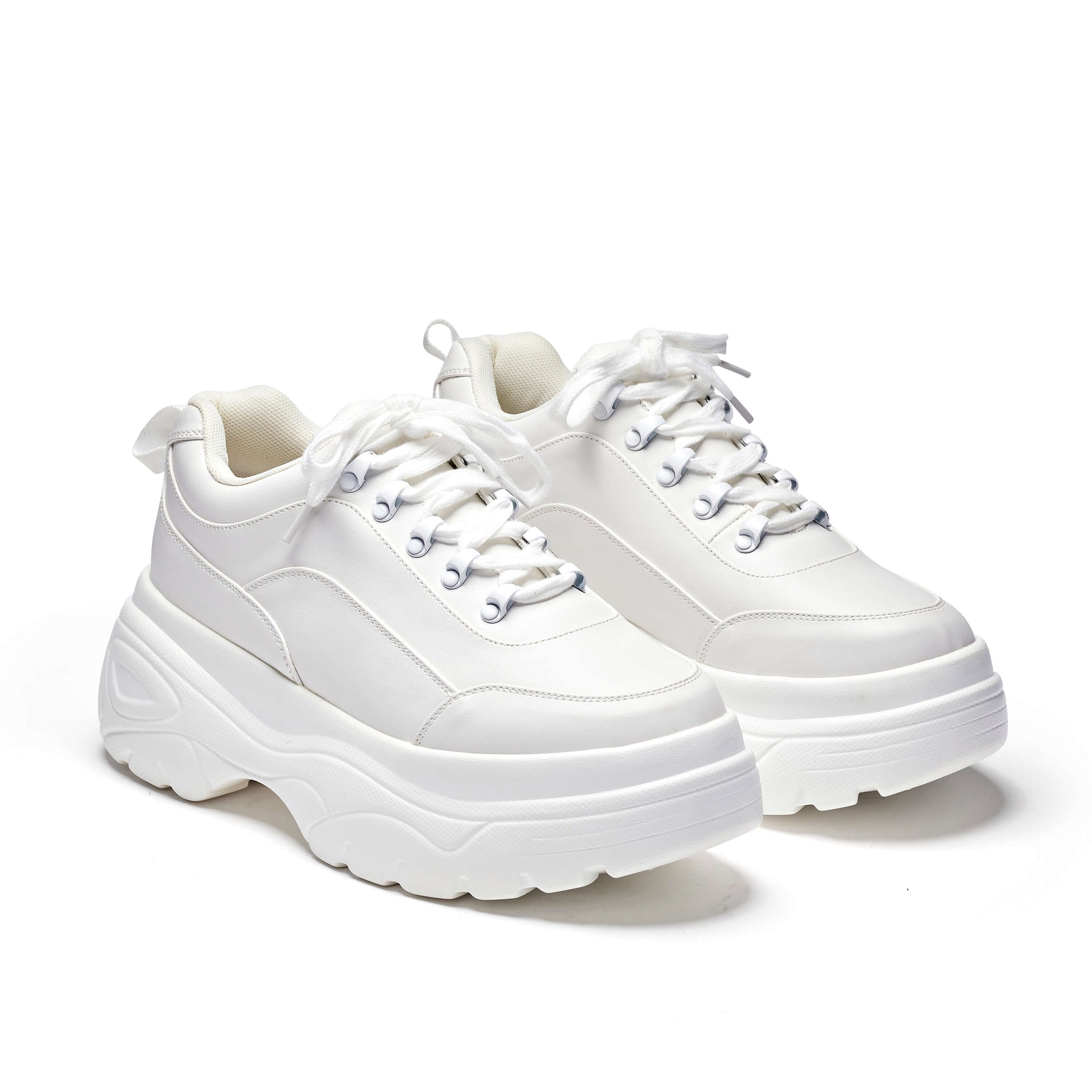 White Platform Trainers for Women - Buy White Chunky trainers here ...
